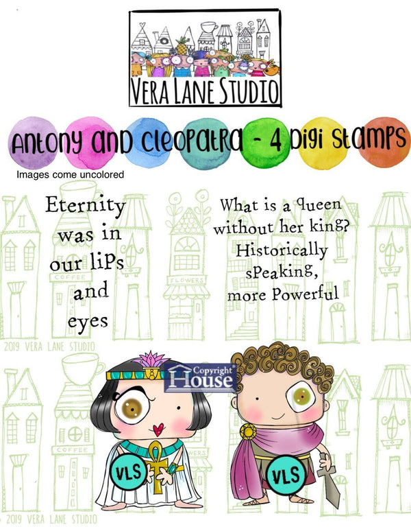 Antony and Cleopatra - 4 digi stamps in jpg and png files – Vera Lane ...